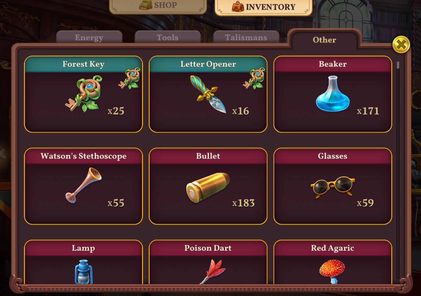 Where can I find the items I got in the game? – G5 Entertainment