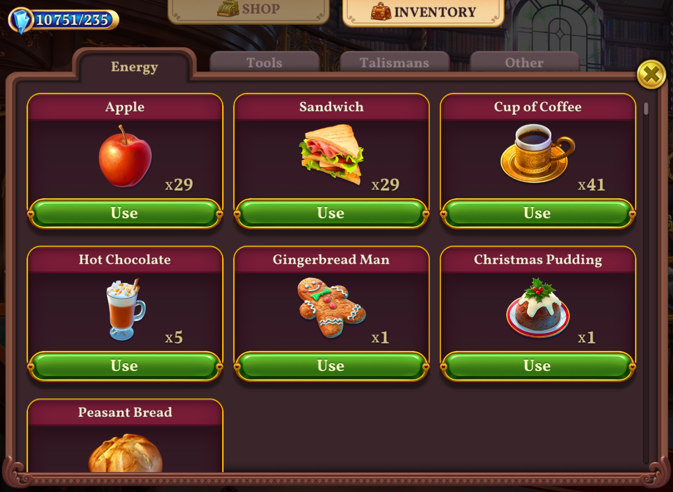 What is in the Energy tab? – G5 Entertainment